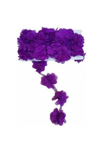Brode Tül Çiçek 12 Adet Lazer Kesim Metrelik Tül Çiçek Mor Brode Tül Çiçek 12 Adet Lazer Kesim Metrelik Tül Çiçek Mor