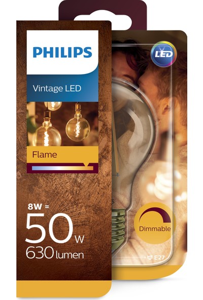 Philips LED Filament 8-50W 2000K Sarı Işık E27 Normal Duy Altın Renk Dim Edilebilir Philips LED Filament 8-50W 2000K Sarı Işık E27 Normal Duy Altın Renk Dim Edilebilir
