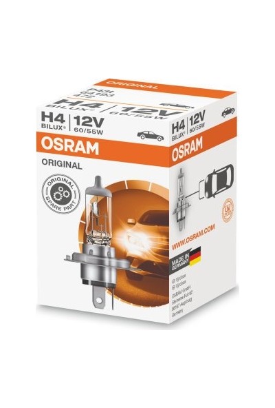 Osram 64193 H4 12V 55/60W Standart Ampül Alman Üretim Osram 64193 H4 12V 55/60W Standart Ampül Alman Üretim