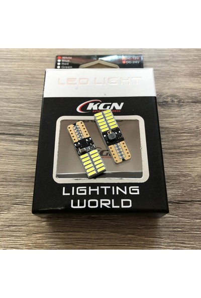 Kgn T10 Dipsiz Beyaz Led Ampül 12-24V 24 Led Smd Canbus Kgn T10 Dipsiz Beyaz Led Ampül 12-24V 24 Led Smd Canbus
