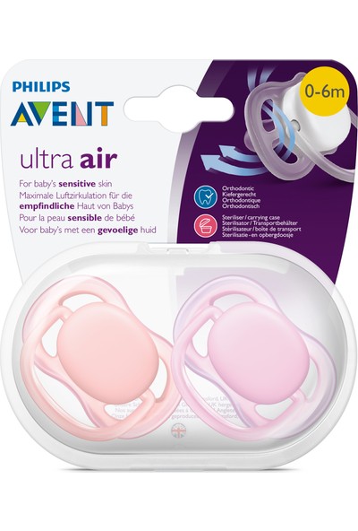 Philips Avent Ultra Air Emzik 0-6 ay 2'li Renkli Kız SCF245/20