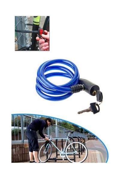 Bisiklet Kilidi Anahtarlı 11.5mm x 85CM Bisiklet Kilidi Anahtarlı 11.5mm x 85CM