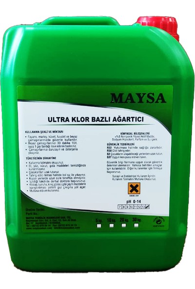 MAYSA Ultra Yoğun Çamaşır Suyu 5 lt MAYSA Ultra Yoğun Çamaşır Suyu 5 lt