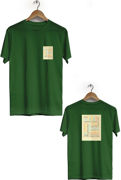 Hero Tasarım Kahve Ön Arka Baskılı Kısa Kol Tişört BLL610 Haki Xs Hero Tasarım Kahve Ön Arka Baskılı Kısa Kol Tişört BLL610 Haki Xs