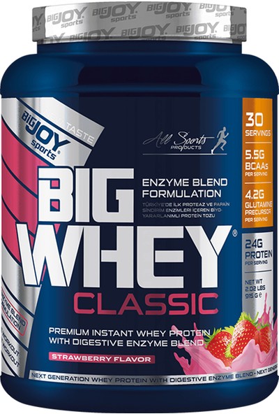 Bigjoy Sports Bigwhey Whey Protein Tozu Klasik Serisi Çilekli 915 Gr 30 Servis Bigjoy Sports Bigwhey Whey Protein Tozu Klasik Serisi Çilekli 915 Gr 30 Servis