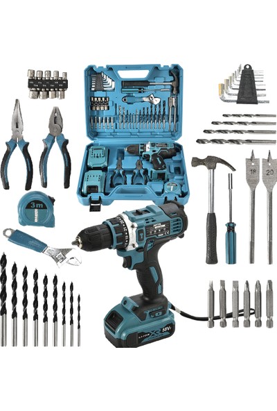 Jetta Power Tools New Seri Şarjlı Darbesiz Matkap 45 Parça Set Hediyeli Plastik Kafa Mavi 58 Vf Jetta Power Tools New Seri Şarjlı Darbesiz Matkap 45 Parça Set Hediyeli Plastik Kafa Mavi 58 Vf