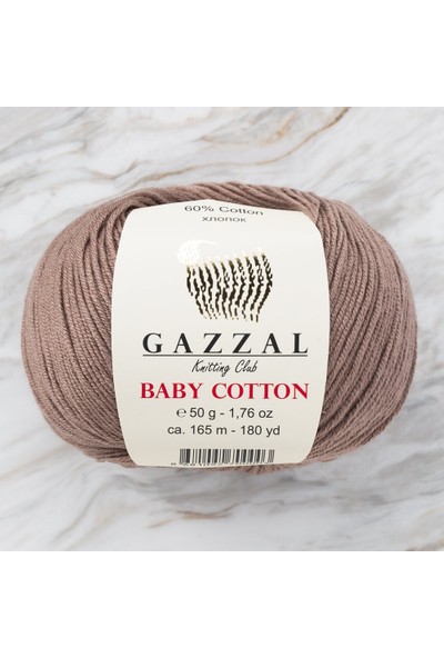 Gazzal Baby Cotton Açık Kahve Bebek Yünü - 3434