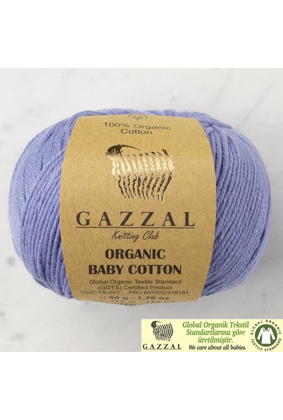 Gazzal Organic Baby Cotton Lila Bebek Yünü - 428
