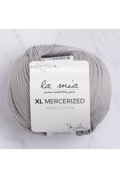 La Mia Xl Mercerized Gri El Örgü Ipi - 232 La Mia Xl Mercerized Gri El Örgü Ipi - 232