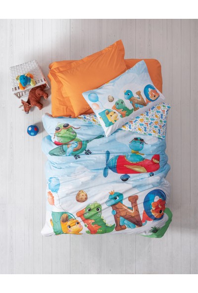 Cotton Box Junior Tek Kişilik Lastikli Çarşaflı Nevresim Takımı Roar Turuncu Cotton Box Junior Tek Kişilik Lastikli Çarşaflı Nevresim Takımı Roar Turuncu
