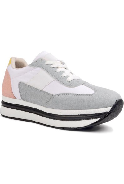 Free Balance Ksdn Mavi-Pembe Kadın Dolgu Topuk Sneaker Free Balance Ksdn Mavi-Pembe Kadın Dolgu Topuk Sneaker
