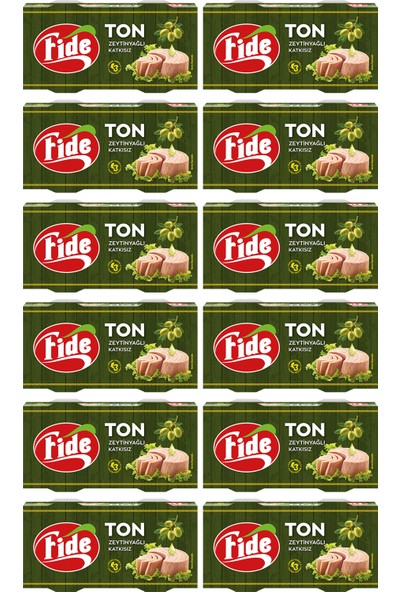 Fide Zeytinyağlı Ton Balığı 24 X 160 gr Fide Zeytinyağlı Ton Balığı 24 X 160 gr