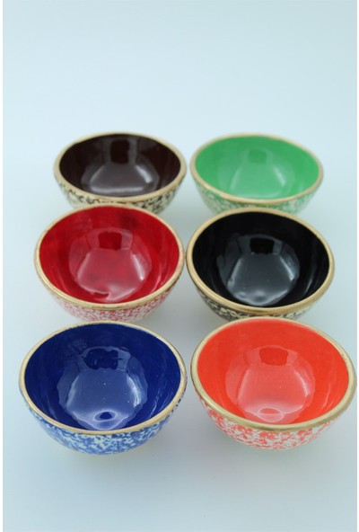 Paçi Renkli Seramik Desenli Kase 6 Lı Renkli