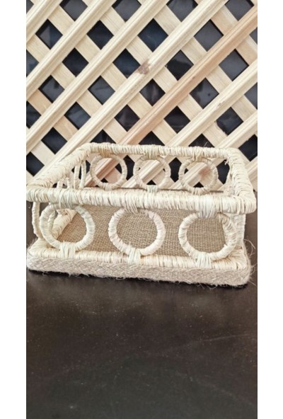 Afralya Home Hasır Sepet, Peçetelik, Dekoratif Sepet