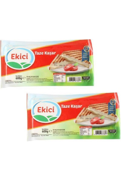 Ekici Taze Kaşar Peyniri 2 x 600 gr Ekici Taze Kaşar Peyniri 2 x 600 gr