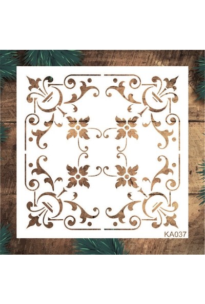 Stencil Tasarım KA037 Fayans Desen - Dekoratif Duvar, Eşya ve Fayans Boyama Şablonları 30X30 cm Stencil Tasarım KA037 Fayans Desen - Dekoratif Duvar, Eşya ve Fayans Boyama Şablonları 30X30 cm