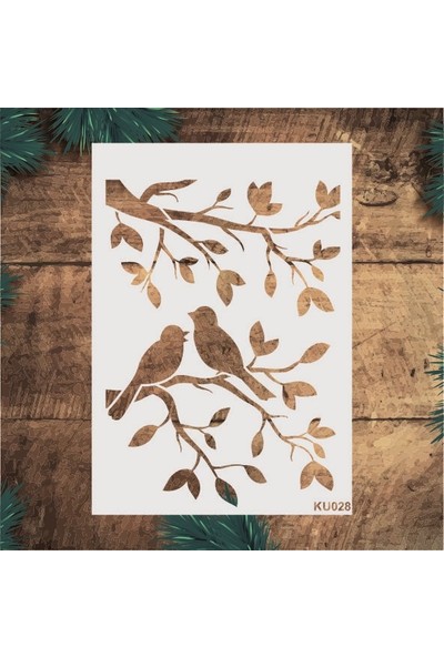 Stencil Tasarım KU028 - Dekoratif Duvar ve Eşya Boyama Şablonları 15X20 cm Stencil Tasarım KU028 - Dekoratif Duvar ve Eşya Boyama Şablonları 15X20 cm