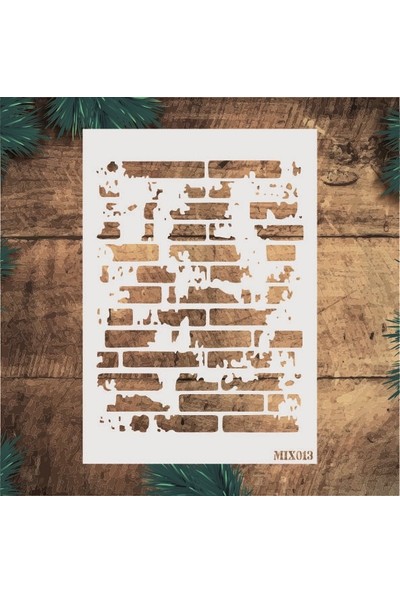 Stencil Tasarım MIX013 Tuğla - Dekoratif Duvar ve Eşya Boyama Şablonları Stencil Tasarım MIX013 Tuğla - Dekoratif Duvar ve Eşya Boyama Şablonları
