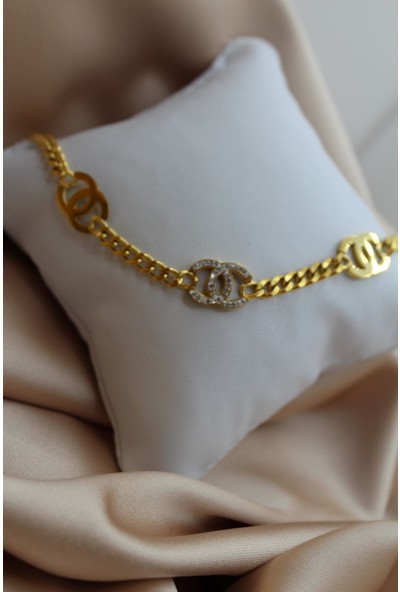 Ekru Accessorie Channel Taşlı Kolye Ekru Accessorie Channel Taşlı Kolye