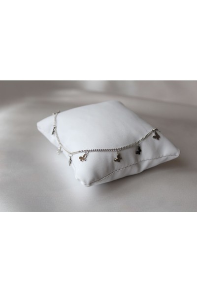 Ekru Accessorie Çoklu Kelebekli Çelik Kolye Ekru Accessorie Çoklu Kelebekli Çelik Kolye