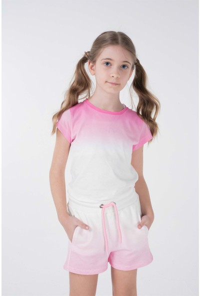 BRZ Kids Baskılı Kız Çocuk T-Shirt Short Takım