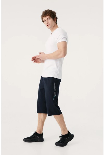 Yanları Baskılı Cebi Fermuarlı Kapri