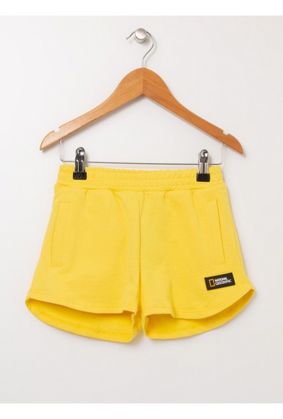 National Geographic Morgangırl Hardal Standart Fit Kız Çocuk Şort