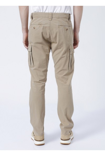 National Geographic Losa Normal Bel Standart Kalıp Armürlü Deve Tüyü Erkek Kargo Pantolon