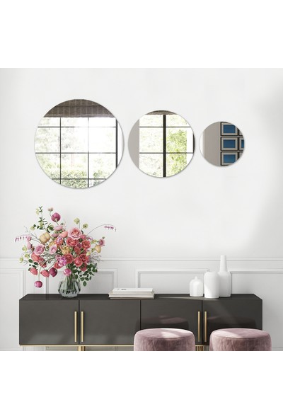 Decorita Ayna - 3'lü Takım Daire Ayna