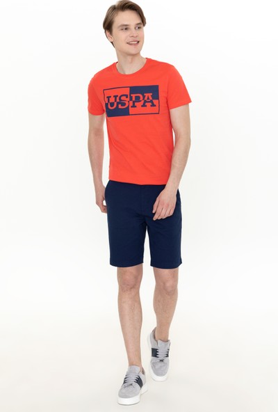 U.S. Polo Assn. Erkek Lacivert Dokuma Bermuda Capri 50254441-VR033 U.S. Polo Assn. Erkek Lacivert Dokuma Bermuda Capri 50254441-VR033