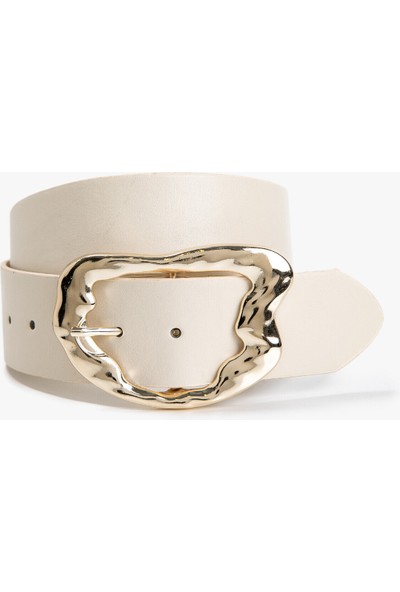 Koton Kadın Ece Sükan x Koton - Metal Tokalı Deri Görünümlü Ke