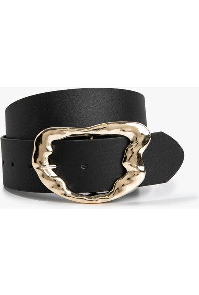 Koton Kadın Ece Sükan x Koton - Metal Tokalı Deri Görünümlü Ke