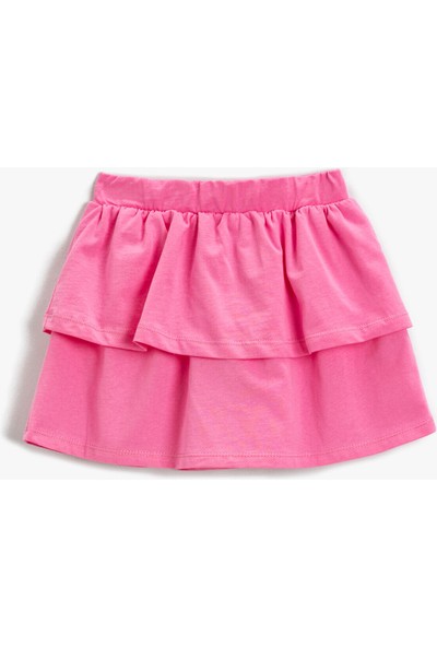 Koton Kız Çocuk Fırfırlı Mini Etek Pamuklu