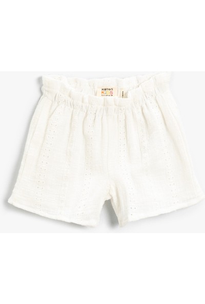 Koton Kız Çocuk Basic Dokulu Şort Pamuklu