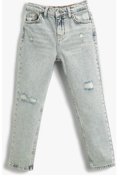 Koton Destroylu Boyfriend Kot Pantolon