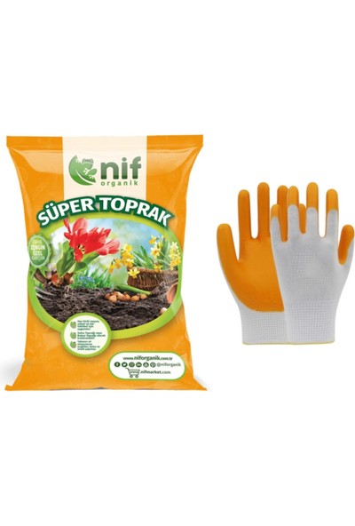 Nif Organik Süper Toprak 5lt + Eldiven