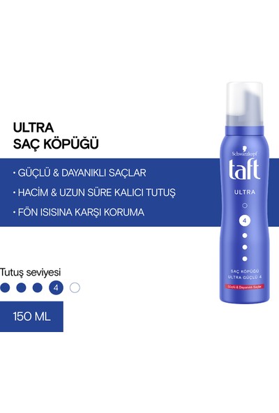 Taft Saç Köpüğü Ultra Güçlü