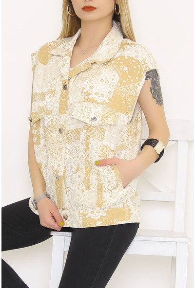 Aygi Gabardin Yelek Bej