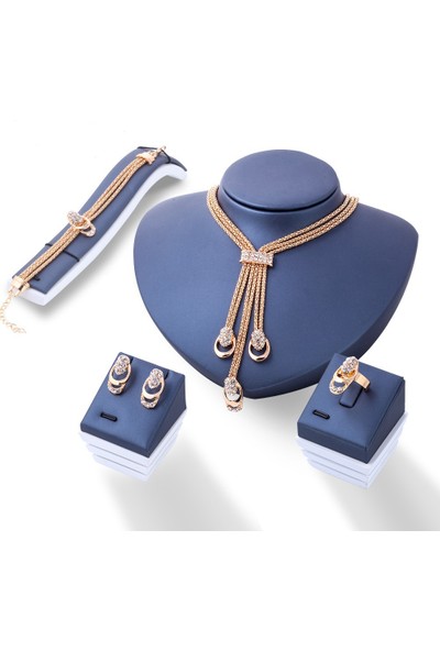 Aomu Moda Trendi Hip Hop Metal Kolye Seti (Yurt Dışından)