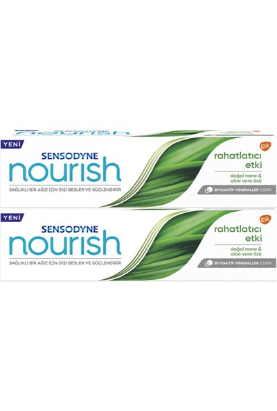 Nourish Rahatlatıcı Etki 75 ml Diş Macunu x 2 Nourish Rahatlatıcı Etki 75 ml Diş Macunu x 2