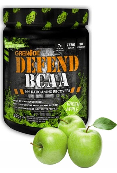 Grenade Defend Bcaa 390 gr Yeşil Elma Aromalı Amino Asit Grenade Defend Bcaa 390 gr Yeşil Elma Aromalı Amino Asit