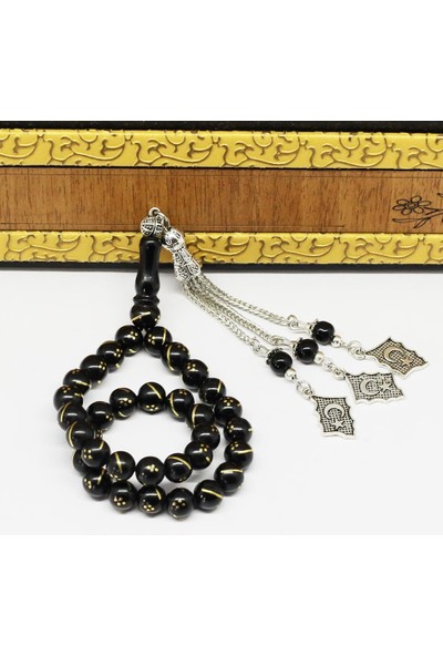 Sarı Yan Yarma Arası Işlemeli Gürcistan Oltusu Tesbih Sarı Yan Yarma Arası Işlemeli Gürcistan Oltusu Tesbih