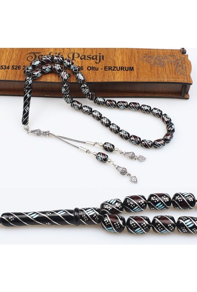 925 Ayar Gümüş Işlemeli Firuze Mercan Motifli Kapsül Kesim 925 Ayar Gümüş Işlemeli Firuze Mercan Motifli Kapsül Kesim