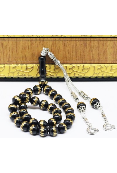 Sarı Sarma Işlemeli Gürcistan Oltusu Tesbih Sarı Sarma Işlemeli Gürcistan Oltusu Tesbih