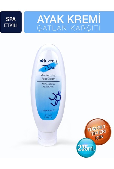 Juvenis Kozmetik Ayak Kremi Yoğun Nemlendirici Vitamin E Okyanus Esintisi Çatlak Karşıtı Ayak Bakım Kremi 235ML