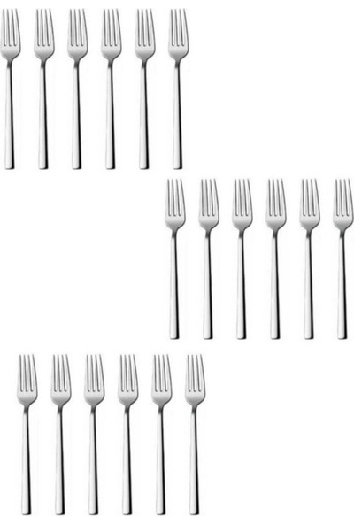 Oliva Nero 18 Adet Tatlı Çatalı Çubuk Sade Model Kahvaltı Ve Pasta Çatalı