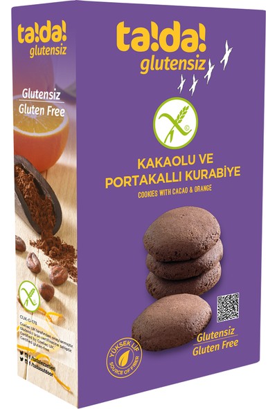 Tada Glutensiz Kakaolu Portakallı Kurabiye 100 G Tada Glutensiz Kakaolu Portakallı Kurabiye 100 G