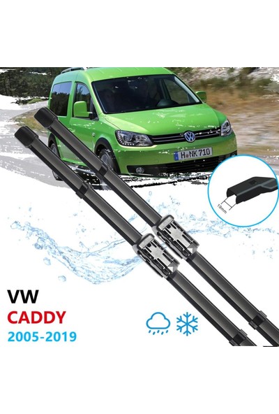Volkswagen Caddy Ön Cam Muz Silecek Takımı 2005--2019 Volkswagen Caddy Ön Cam Muz Silecek Takımı 2005--2019
