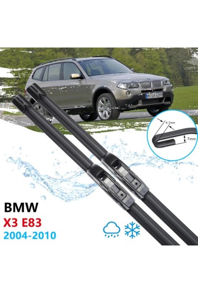 Bmw X3 E83 Kasa Ön Cam Muz Silecek Takımı 2004--2010 Bmw X3 E83 Kasa Ön Cam Muz Silecek Takımı 2004--2010