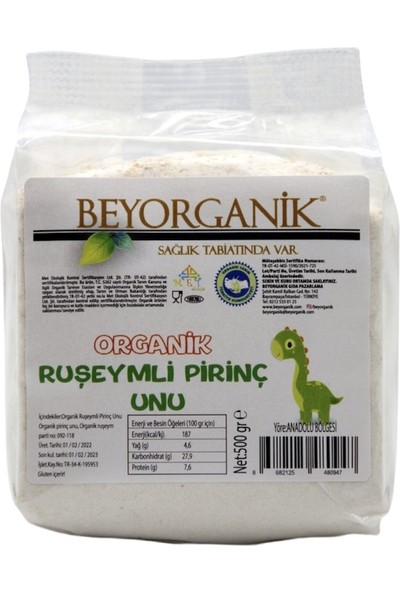 Beyorganik Organik Pirinç Unu Ruşeymli 500GR ( 8 Ay) Beyorganik Organik Pirinç Unu Ruşeymli 500GR ( 8 Ay)
